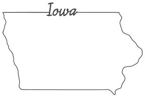 Iowa Coloring Page Printable