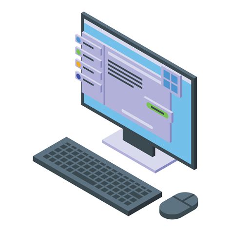 Computer Software Icon Isometric Vector Internet Website 15871434 Vector Art At Vecteezy