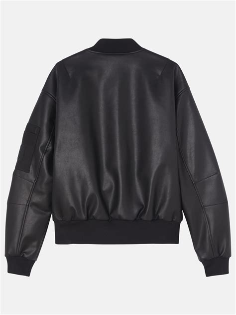 Calvin Klein Faux Leather Bomber Jacket Mens Jackets Nencini Sport