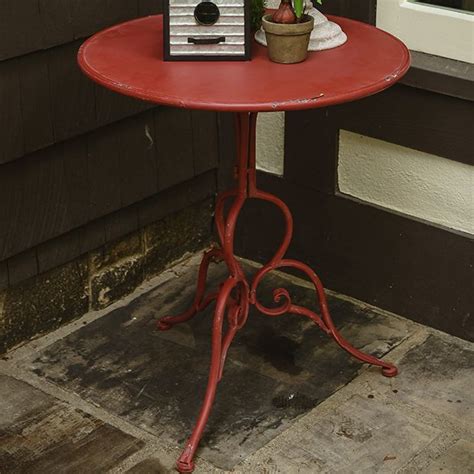Rustic Metal Bistro Table Antique Farmhouse