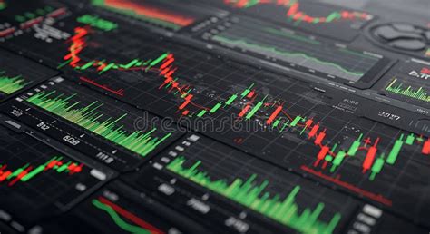 Analyzing Stock Market Data On Multiple Digital Screens Stock Illustration Illustration Of
