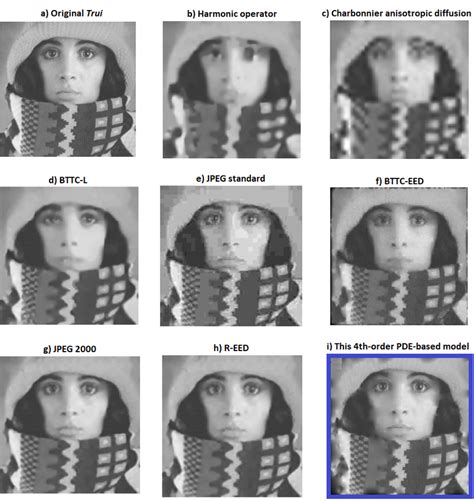Image Decompression Results Achieved By Several Techniques At A