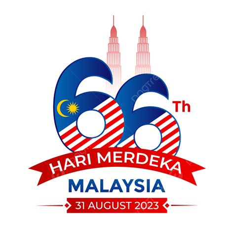 66th Logo Independence Day Of Malaysia 31 August 2023 Vector Malaysia