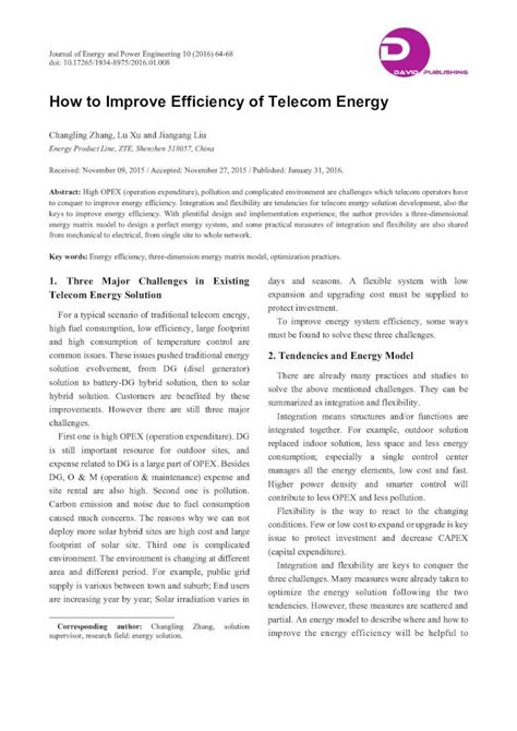 Pdf How To Improve Efficiency Of Telecom Energy David …€¦ · · 2016 01 24how To Improve