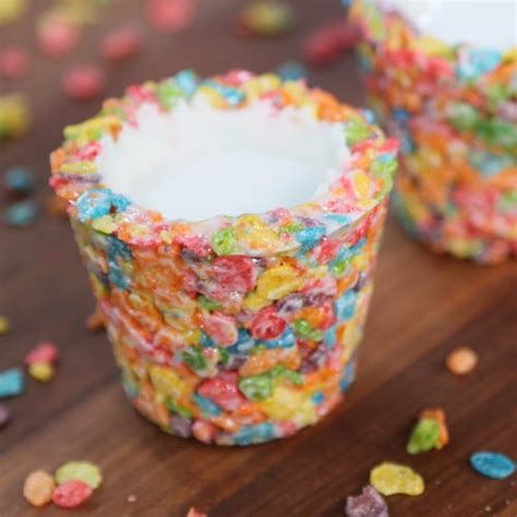 Fruity Pebbles Cereal Shot Glass Recipe Popsugar Food