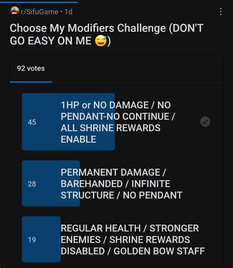 my modifier challenge you guys really didn t go easy on me huh so i