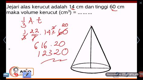 Contoh Soal Volume Kerucut Kelas 9 Ahli Soal