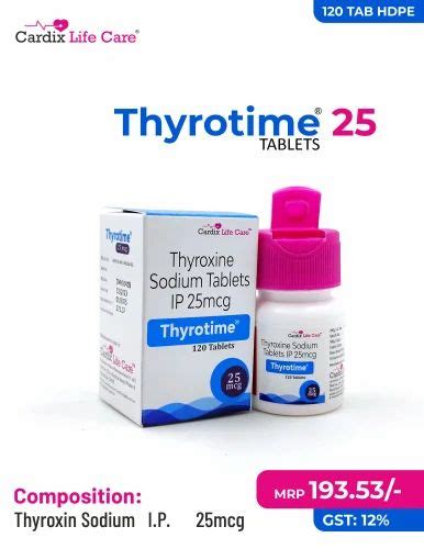 Thyroxin Ip 25mcg Tablets At Rs 19353bottle Pharmaceutical
