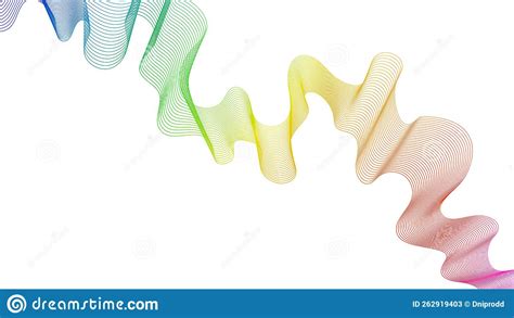 Abstract Backdrop With Wave Gradient Lines Stock Vector Illustration