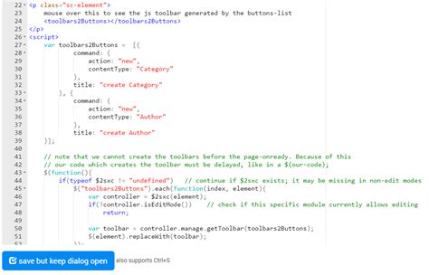 Tutorial For The JavaScript APIs And Custom Toolbars App For Dnn And Oqtane Using Sxc