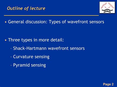 Ppt Lecture 7 Wavefront Sensing Powerpoint Presentation Free