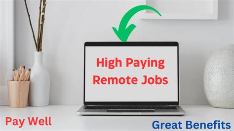 High Paying Remote Jobsremote Jobs That Pay Well Youtube