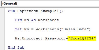 VBA UnProtect Sheet Use VBA Code To Unprotect Excel Sheet