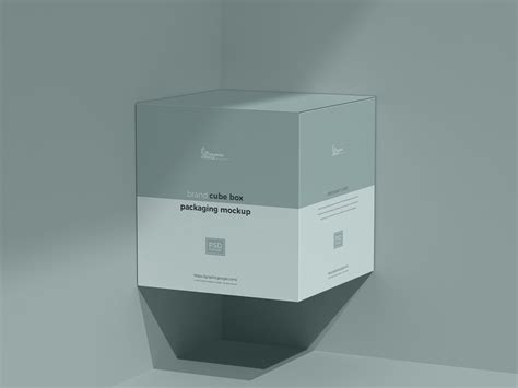 Free Cube Box Mockup Behance