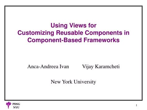 Ppt Using Views For Customizing Reusable Components In Component