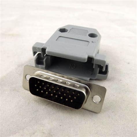 Pcs D Sub Db Male Pin Rows Connector Gray Plastic Hood Cover Backshell EBay