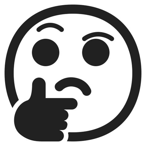 Thinking Face Icon Fluentui Emoji Mono Iconpack Microsoft