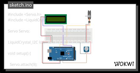 Servo Pot LCD Wokwi ESP STM Arduino Simulator