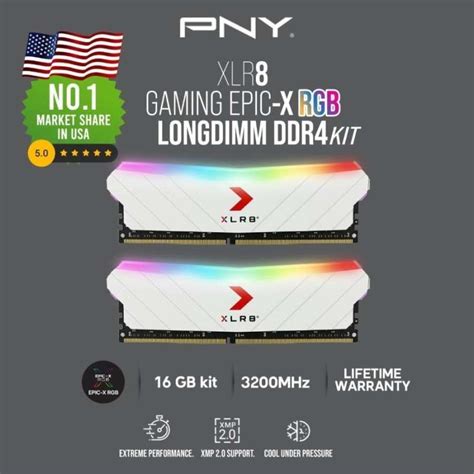 Jual Pny Xlr8 Rgb White Ddr4 16gb Kit 3200 Mhz Dual Memory Ram Pc Komputer Di Seller Jana
