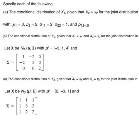 Solved Specify Each Of The Following A The Conditional