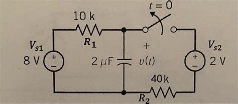 Solved RC Circuit Analysis Find V T For All T A Chegg Com