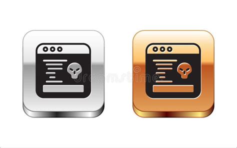 Black System Bug Concept Icon Isolated On White Background Code Bug