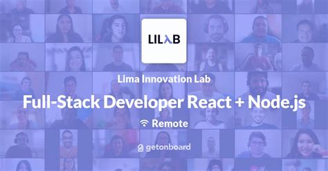 full stack developer react node js at lilab remote work from home