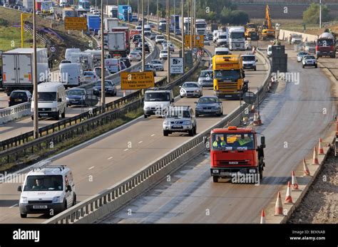 M25 Motorway Contra Flow Working Includes Using Hard Shoulder With