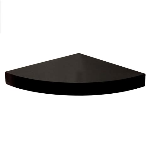 Floating Corner Shelf Black Wilko
