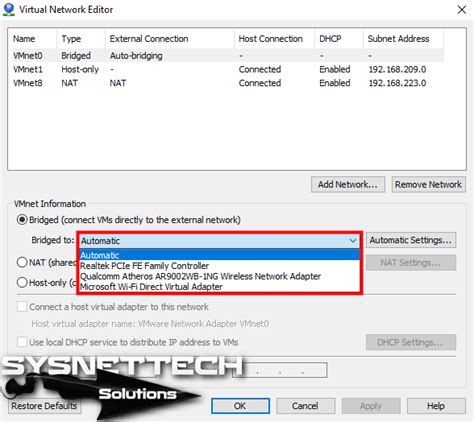 How To Configure Virtual Network Editor In VMware Easy