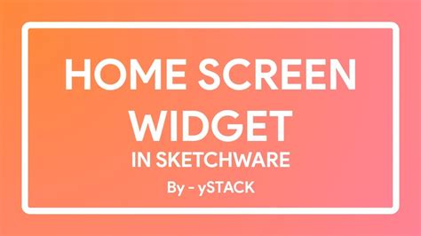 How To Make Home Screen Widget In Sketchware By Ystack Youtube