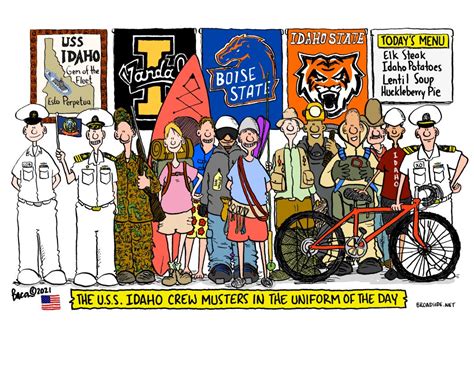 Jeff Bacon Broadside Cartoonist Uss Idaho Uniform Of The Day Uss Idaho Commissioning