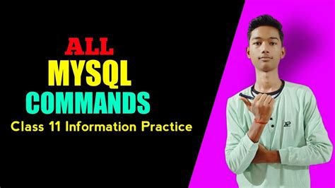 mysql commands class 11 information practices ip youtube