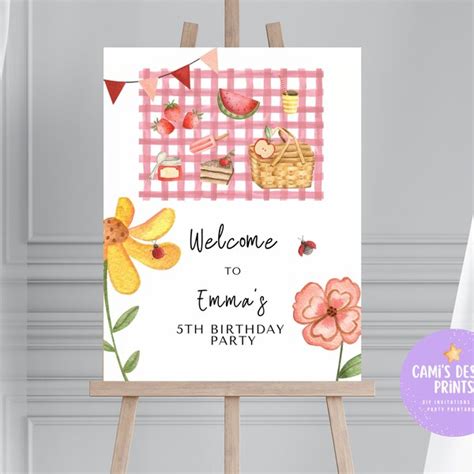 Picnic Welcome Sign Etsy