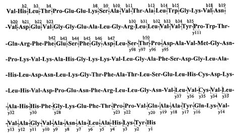 Hemoglobin Amino Acid Sequence Chart