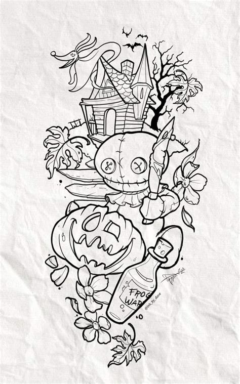 Halloween Tattoo Drawings
