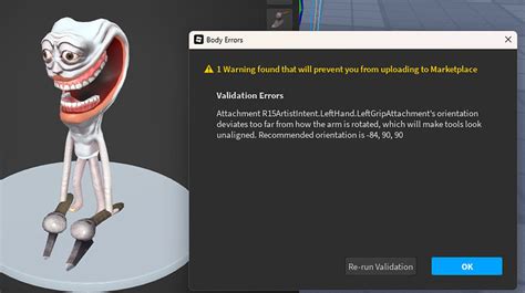 Avatar Bundle Validation Error False Warning Studio Bugs Developer