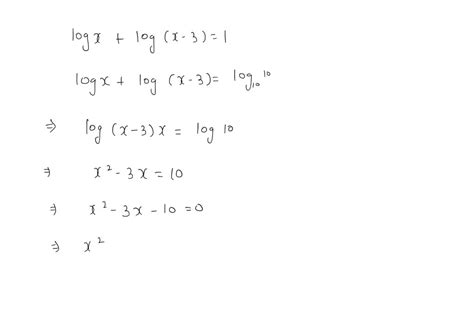 Solved Solve The Equation Logx Log X