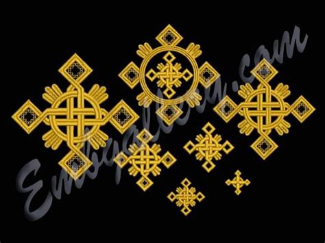 Набор крестов для церковных облачений Machine Embroidery Design Christian Cross Stitch