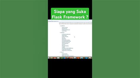 Siapa Yang Suka Flask Framework Python Flask Flasktutorial Youtube