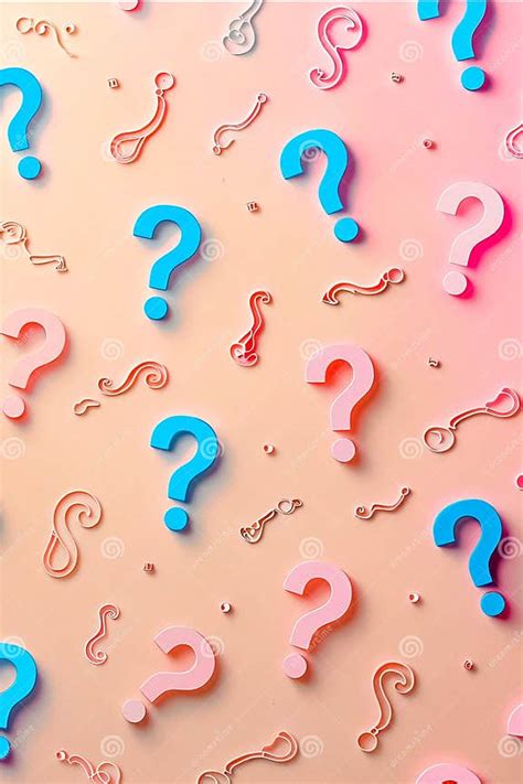 A Pattern Of Blue Pink And Red Question Marks Generative Ai Stock