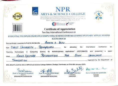 Signlanguagerecognition Ai Machinelearning Accessibilitytech Anwin Biju