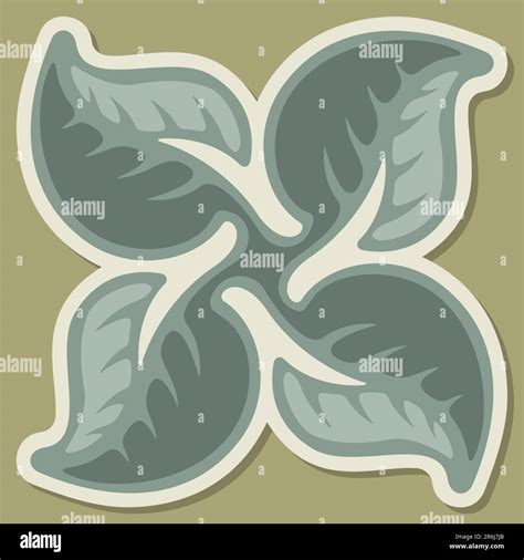 Decorative Square Tile With Stylized Leaves Stock Vector Image And Art