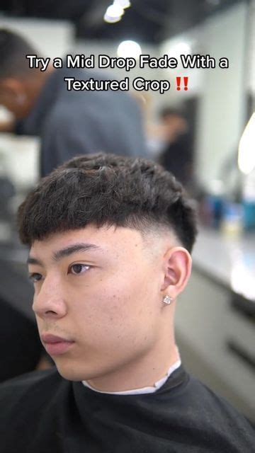Mid Drop Fade With Textured Crop Hairstyle