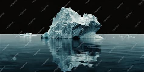 Premium Photo The Melting Iceberg With A Dark Backdrop Depicting The