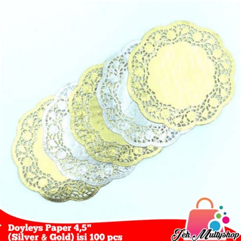 Jual Doyleys Paperkertas Doyleysalas Toples Kuerenda 45115 Cm Silver And Gold Isi 100 Pcs