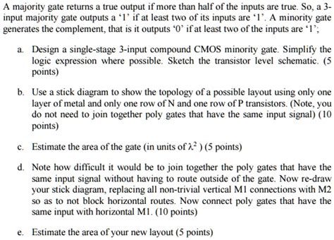 Solved A Majority Gate Returns A True Output If More Than Half Of The