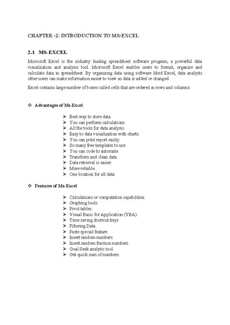 Microsoft Excel Coders Circle Chapter 2 Introduction To Ms Excel