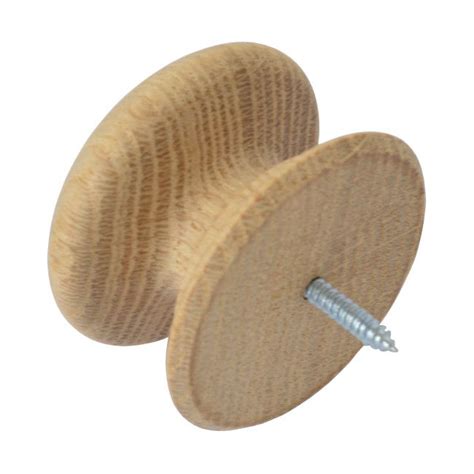 Worldsource 53mm Oak Antique Style Cabinet Drawer Knob Handle With Wood To Wood Dowel Screw