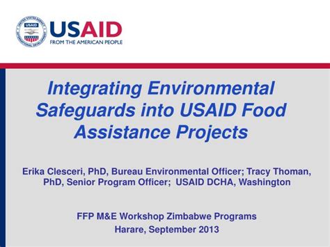Ppt Integrating Environmental Safeguards Into Usaid Food Assistance Projects Powerpoint